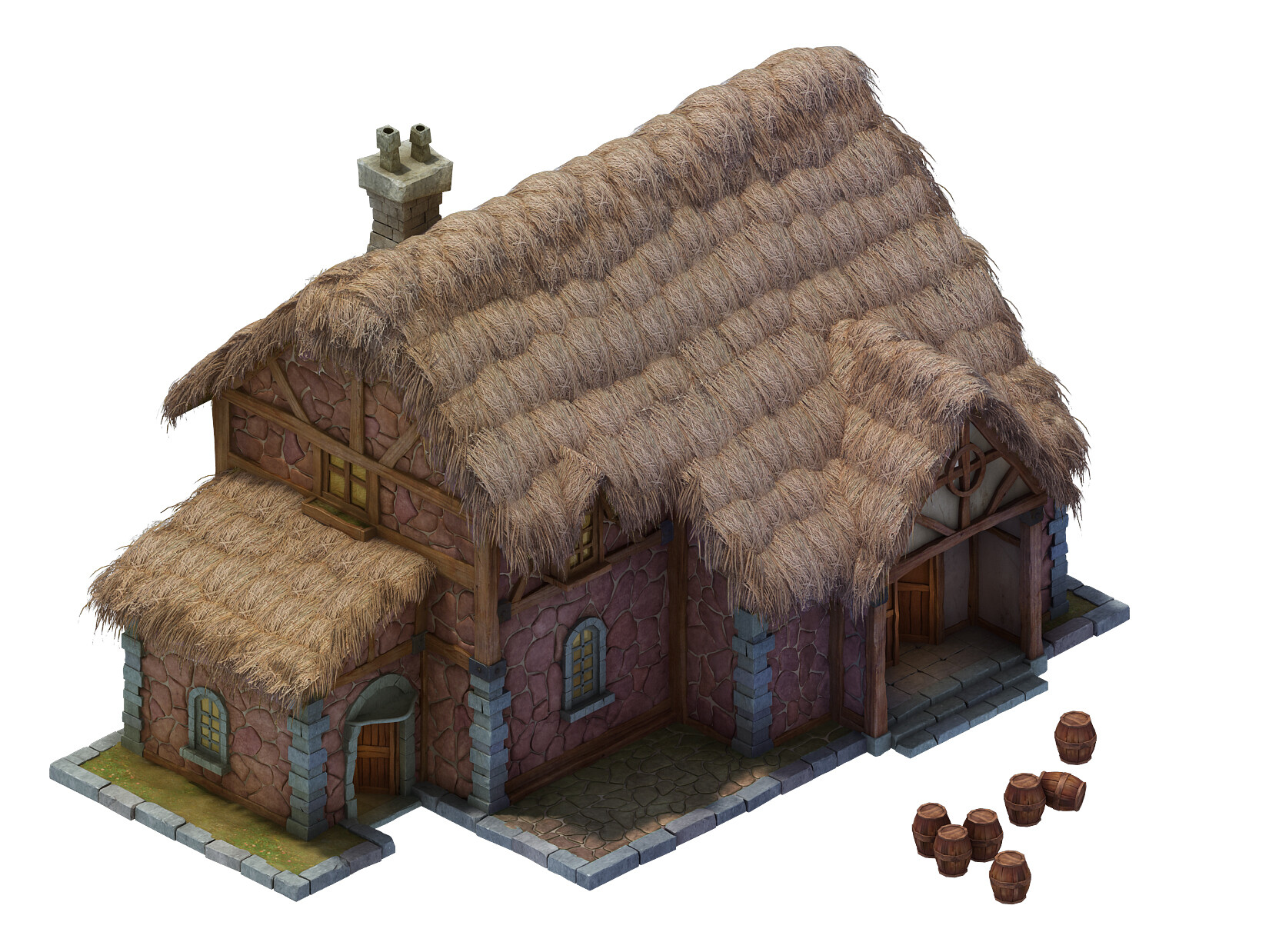 ArtStation - Newman Village Farm - House 02 | Game Assets
