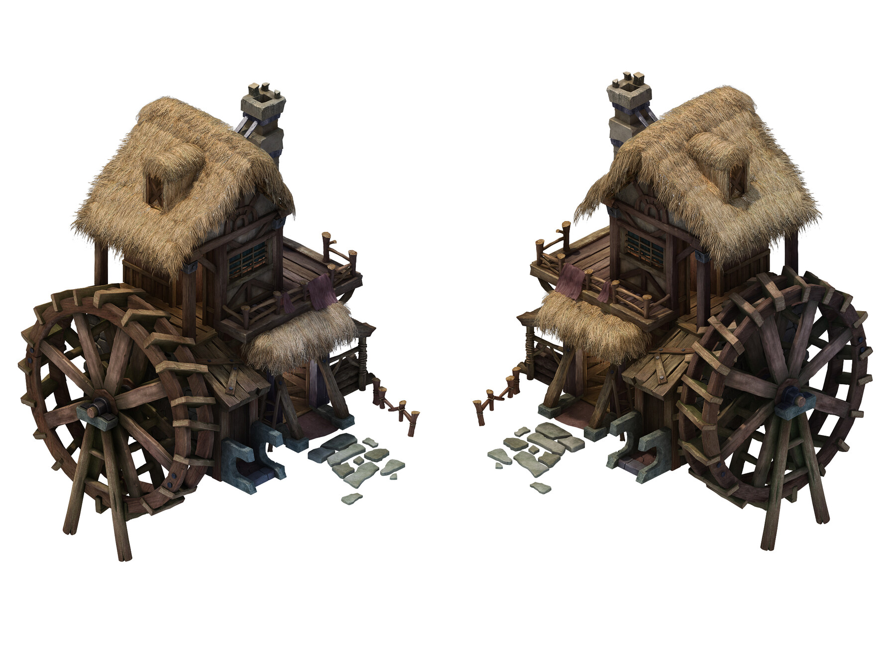 ArtStation - Newcomer Farm - Waterwheel 03 | Game Assets
