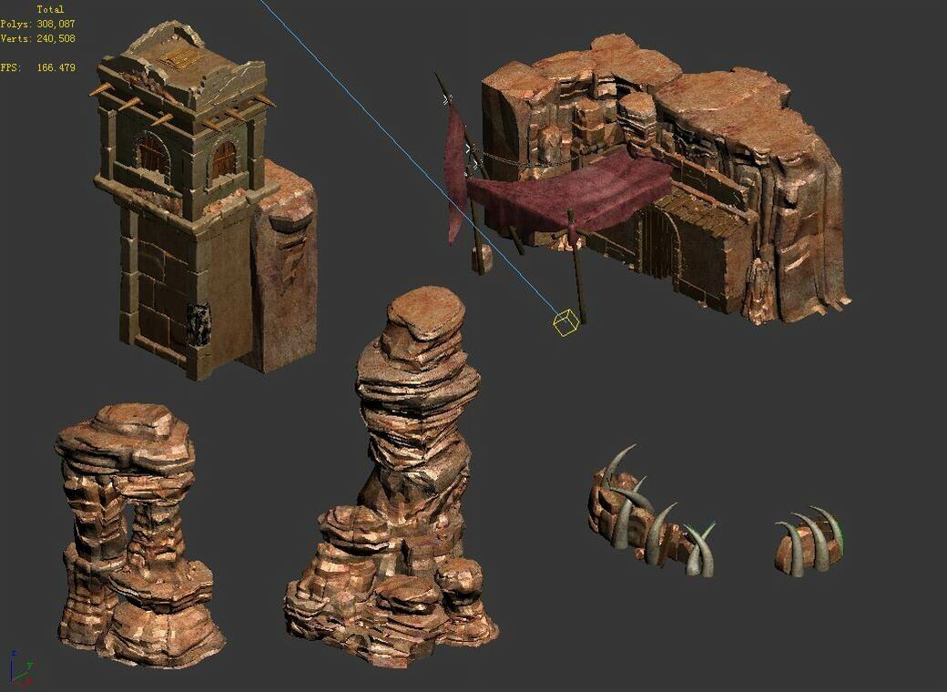 ArtStation - Blood Festival Canyon - Wind Stone Building 01 | Game Assets