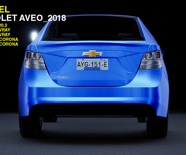 ArtStation - Chevrolet Aveo 2018 - 3D Model. Twinmotion, Max, Vray ...