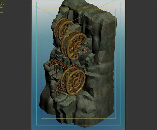 ArtStation - Cliffside - Waterwheel 02 | Game Assets