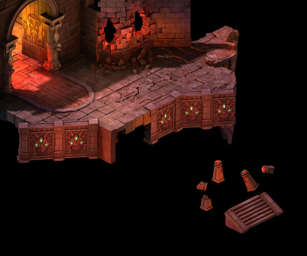 ArtStation - Magma Rift - Upper Entrance Gate 01 | Game Assets