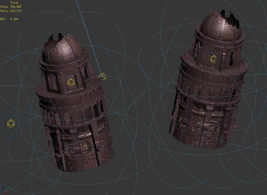 ArtStation - Magma Rift - Leaning Tower 01 | Game Assets