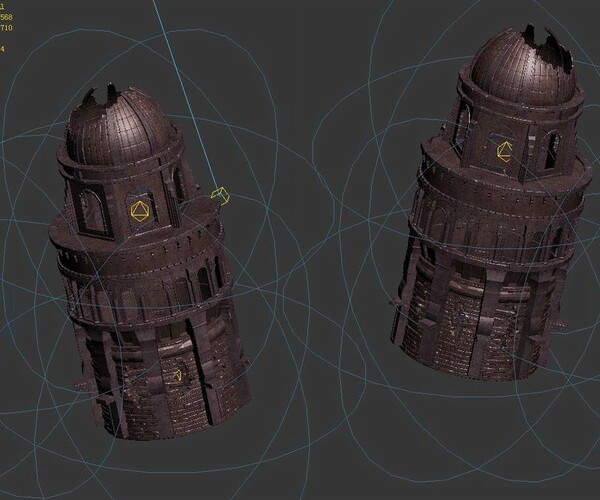 ArtStation - Magma Rift - Leaning Tower 01 | Game Assets