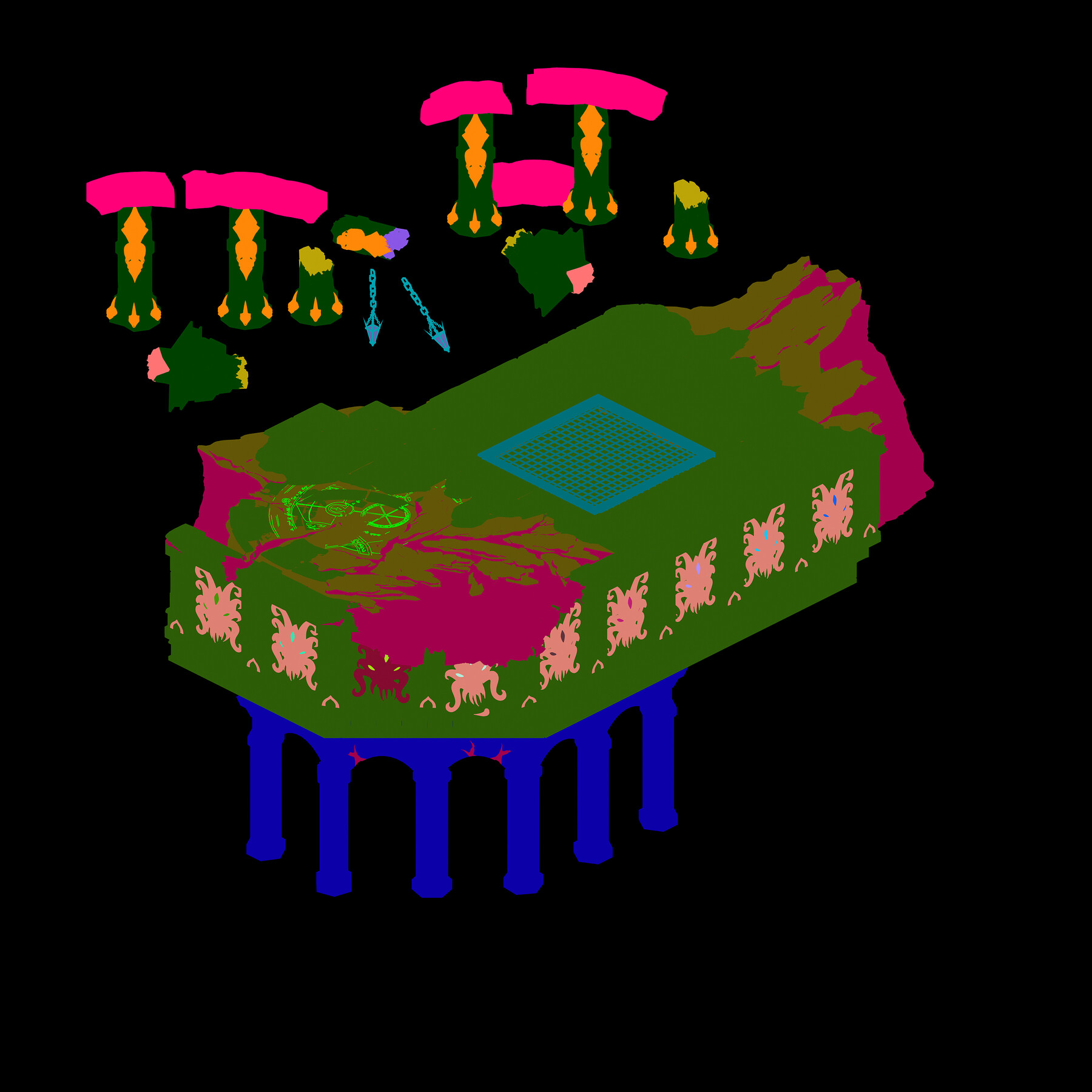 ArtStation - Magma Rift - Pillar Platform 01 | Game Assets