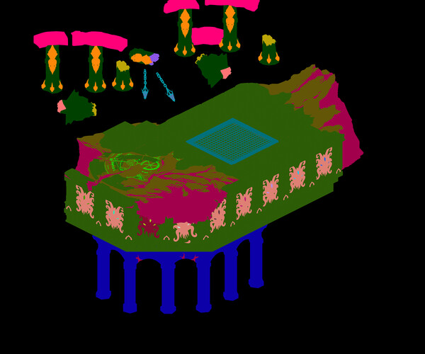 ArtStation - Magma Rift - Pillar Platform 01 | Game Assets