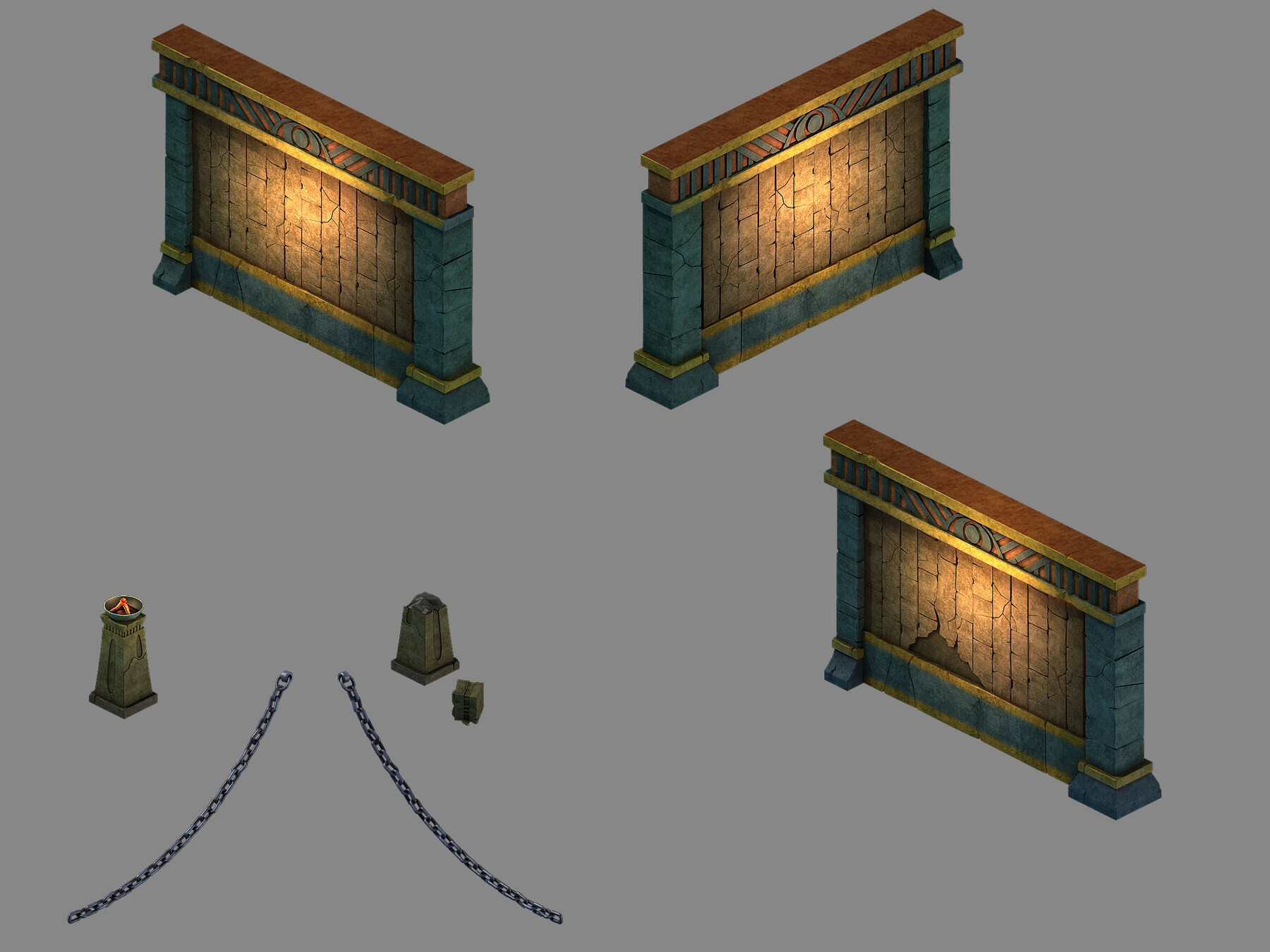 ArtStation - Funeral Place - Wall 01 | Game Assets