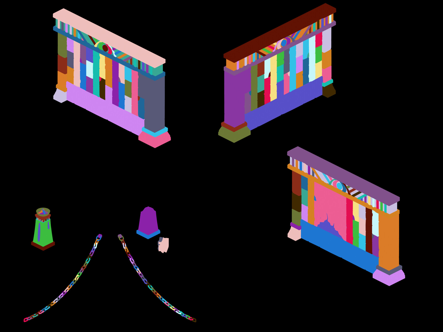 ArtStation - Funeral Place - Wall 01 | Game Assets