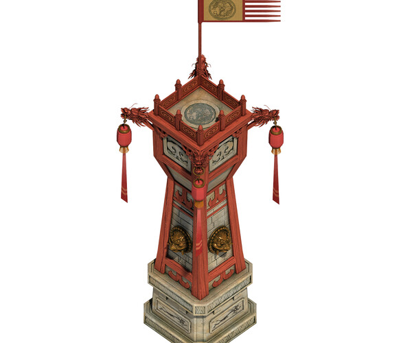 ArtStation - War Building - Command Tower 02 | Game Assets