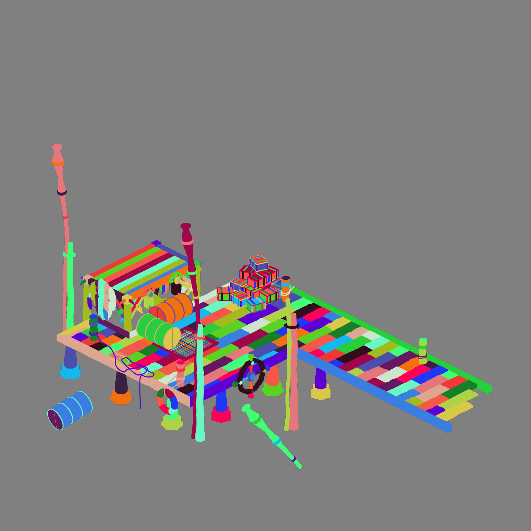 ArtStation - Steam Harbour - Small Harbor 01 | Game Assets