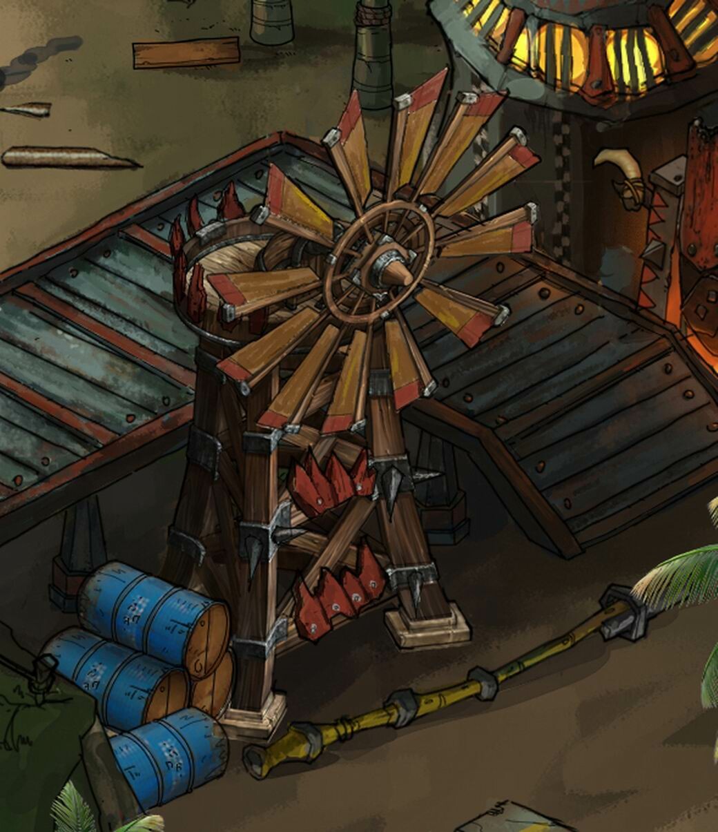 ArtStation - Steam Harbour - Camp Windmill 01 | Game Assets