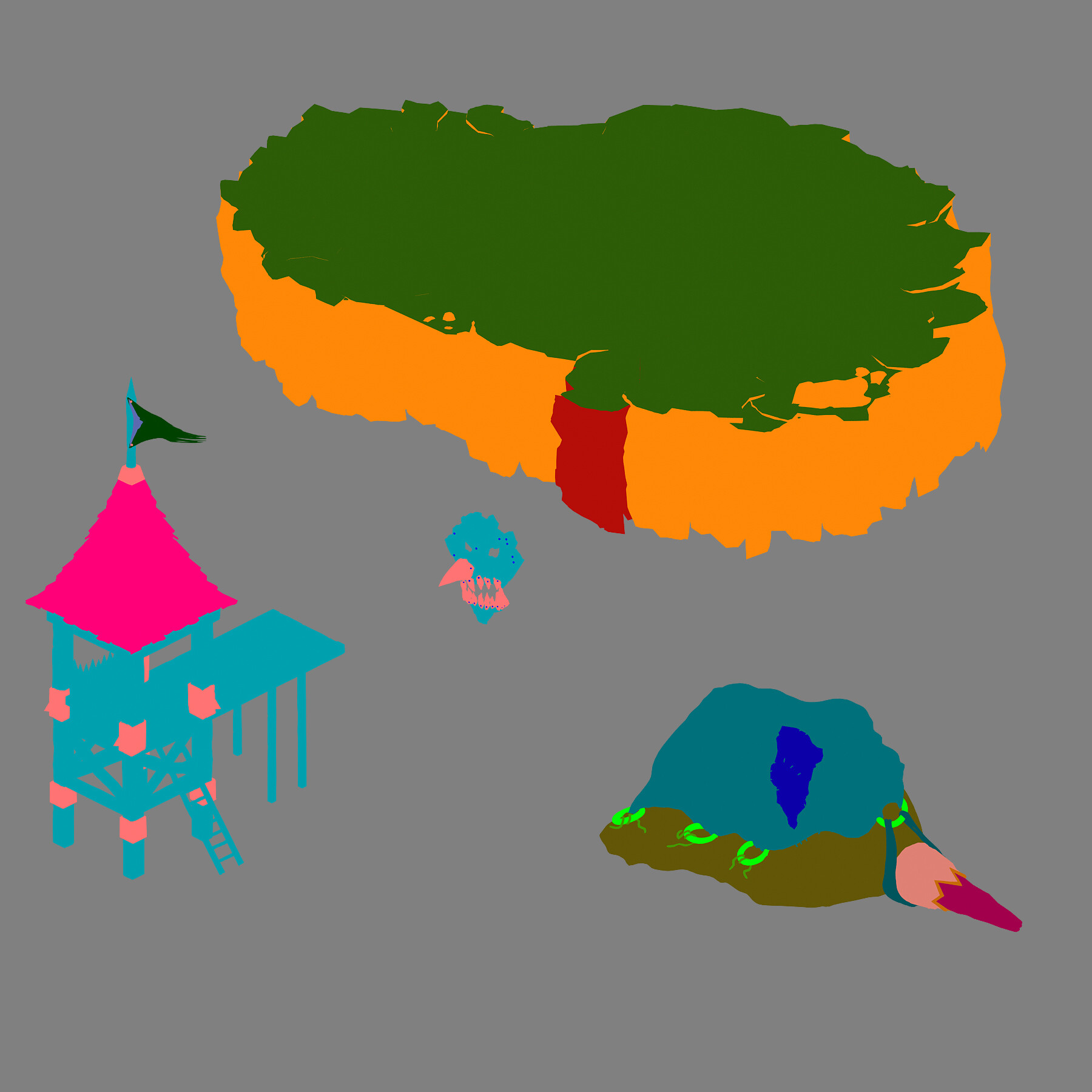 ArtStation - Steam Harbour - Camp - Sentinel Platform 02 | Game Assets