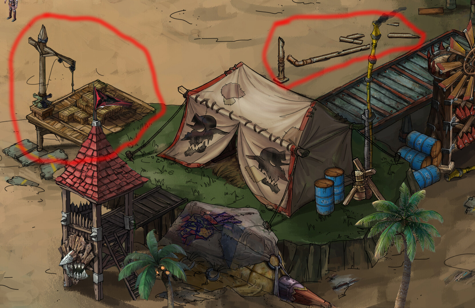 ArtStation - Steam Harbour - Camp - Sentinel Platform 02 | Game Assets