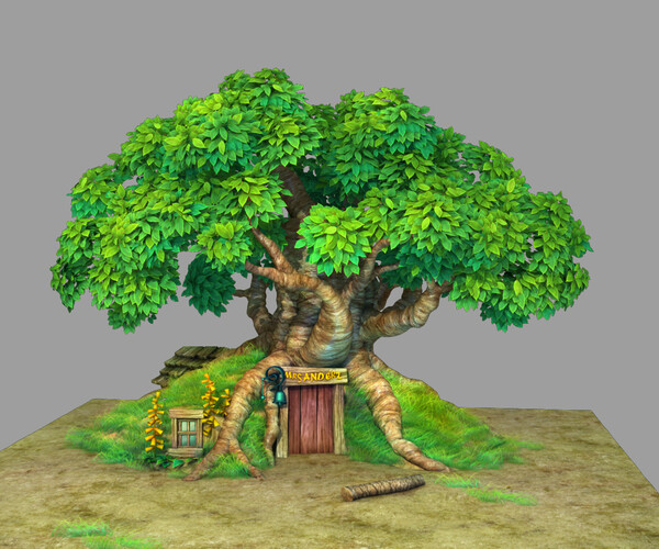 ArtStation - Plant - Tree House - Building 07 | Game Assets