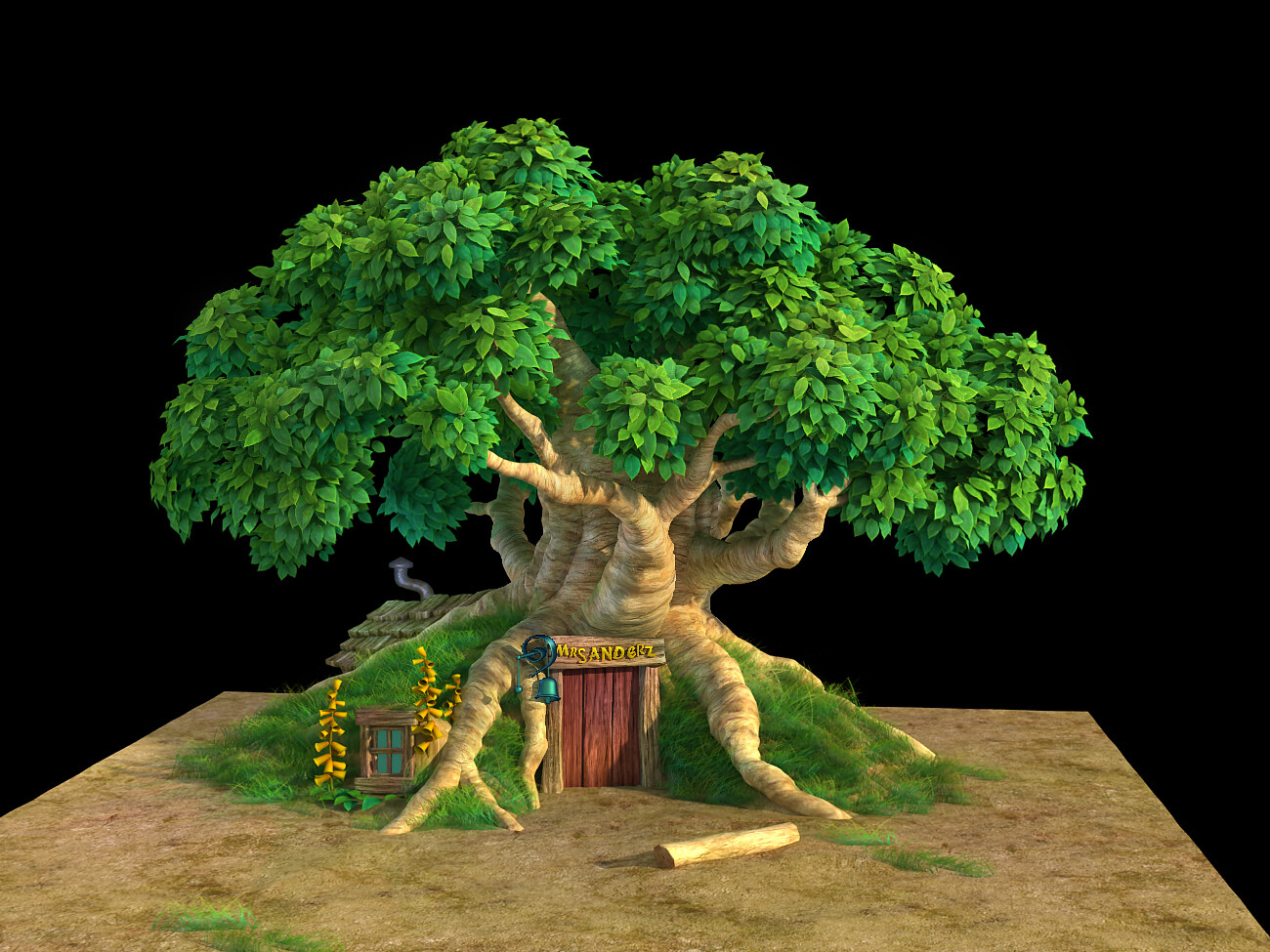 ArtStation - Plant - Tree House - Building 07 | Game Assets