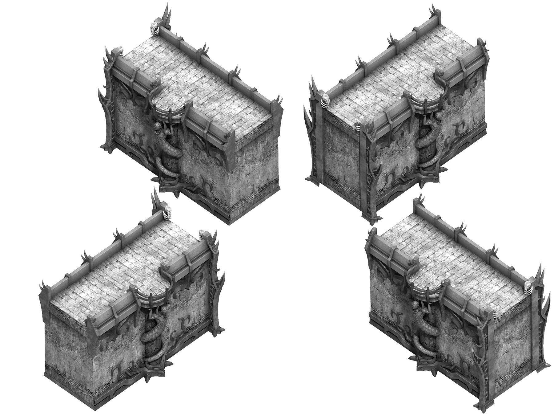 ArtStation - Hell - City Wall 07 | Game Assets