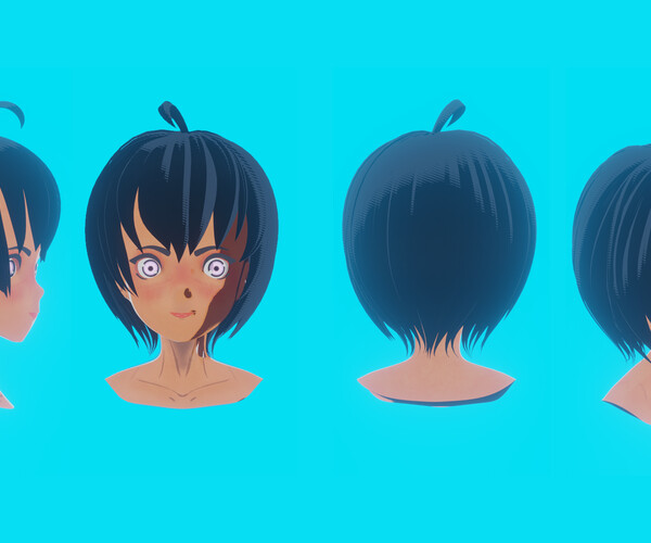 ArtStation - Hair Pack (10 models) | Game Assets