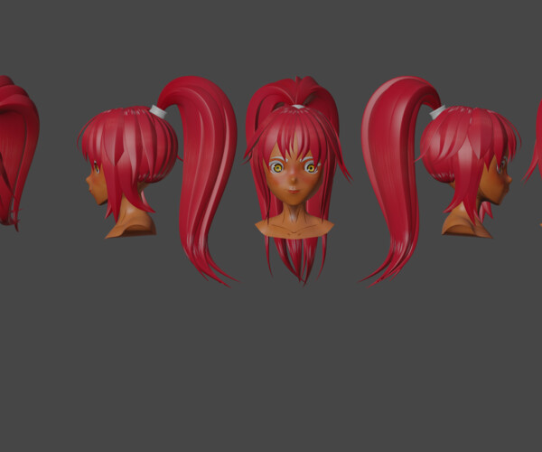 ArtStation - Hair Pack (10 models) | Game Assets