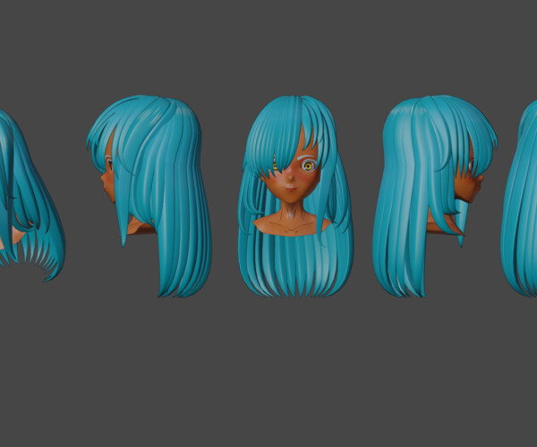 ArtStation - Hair Pack (10 models) | Game Assets