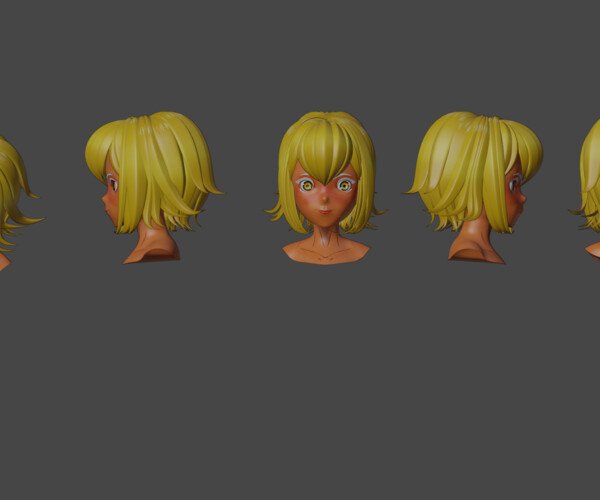 ArtStation - Hair Pack (10 models) | Game Assets