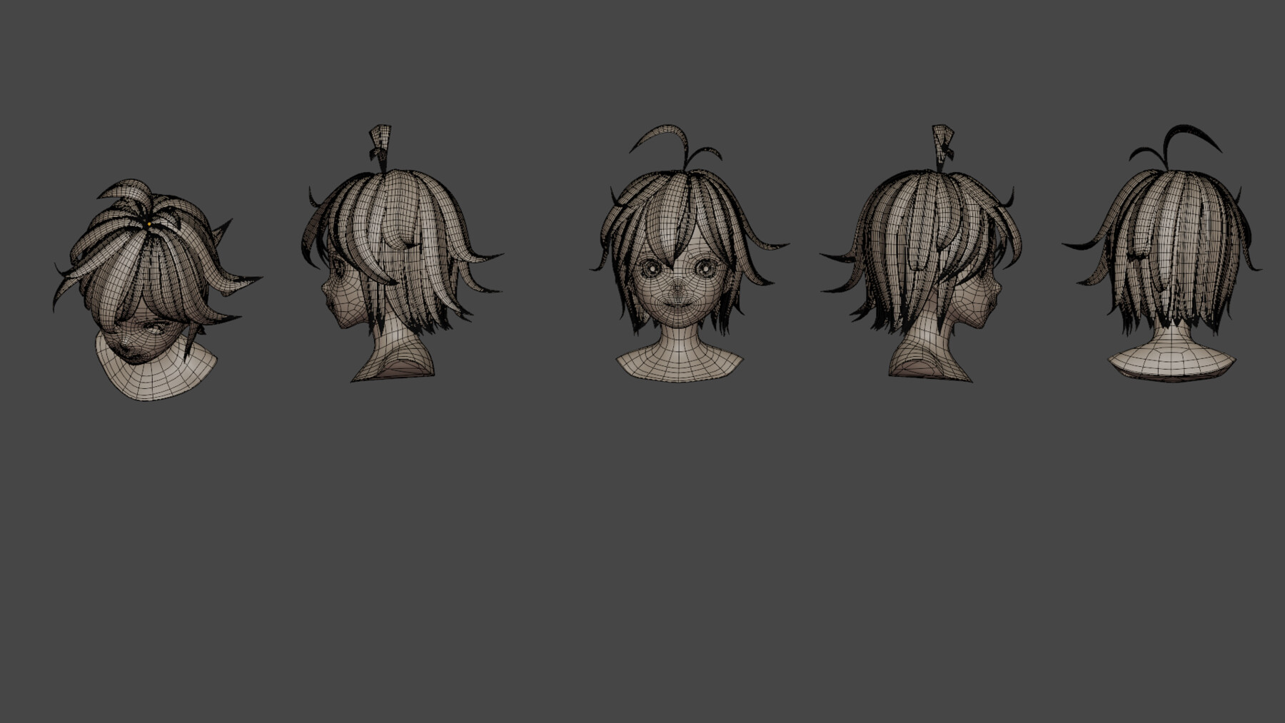 ArtStation - Hair Pack (10 models) | Game Assets