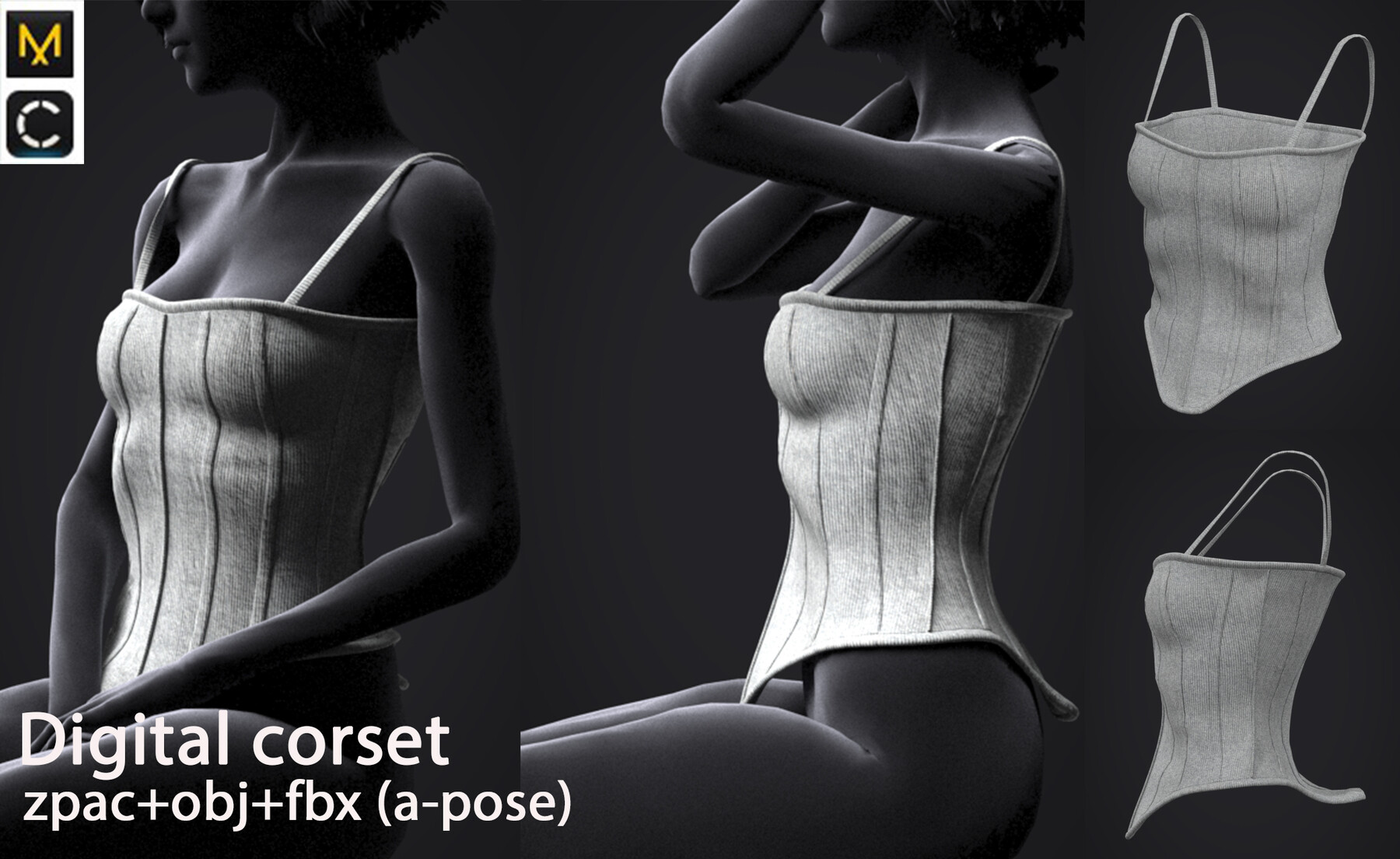 ArtStation - Digtal corset | Resources