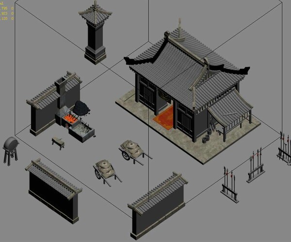 ArtStation - Han Dynasty - Architecture - Barracks | Game Assets