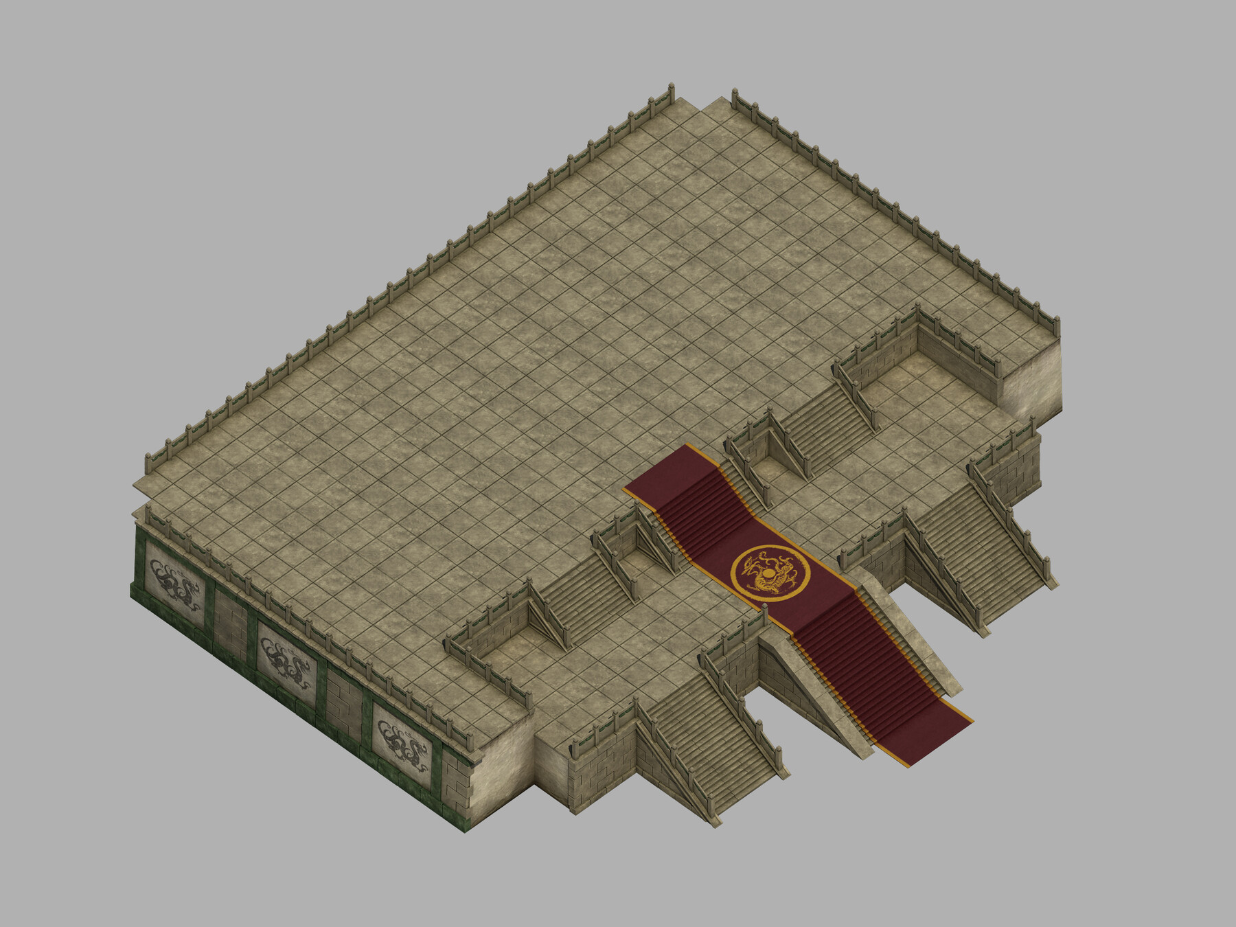 ArtStation - Han Dynasty - Architecture - Palace Ground | Game Assets