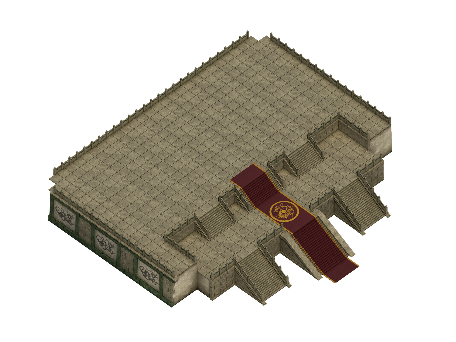 ArtStation - Han Dynasty - Architecture - Palace Ground | Game Assets