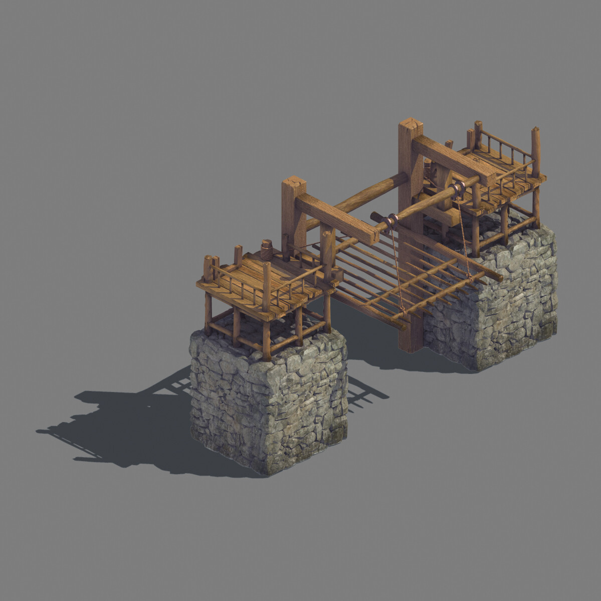 ArtStation - River - Gate - Bridgehead Gate 01 | Game Assets