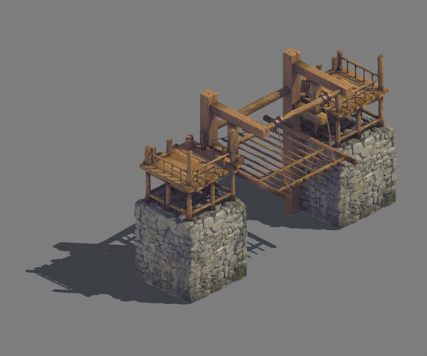 ArtStation - River - Gate - Bridgehead Gate 01 | Game Assets