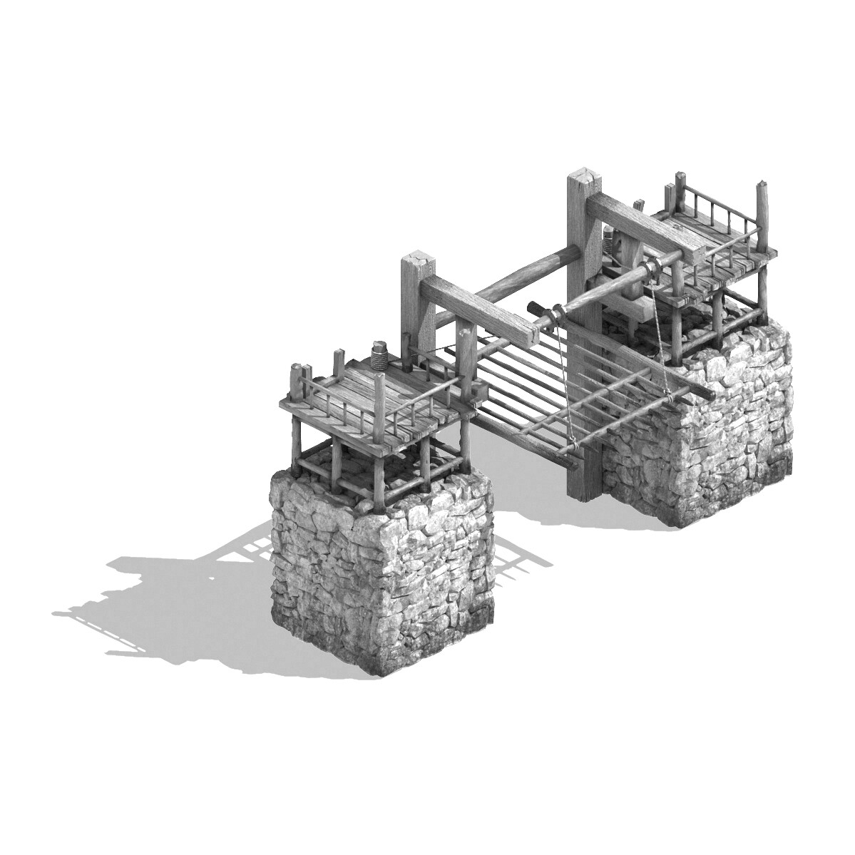 ArtStation - River - Gate - Bridgehead Gate 01 | Game Assets