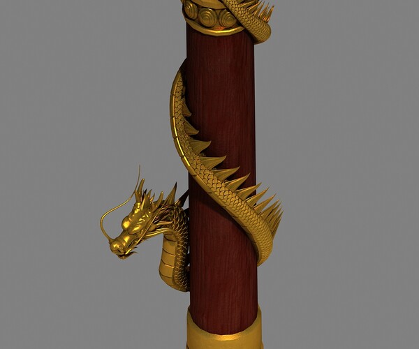 ArtStation - Palace Interior - Dragon Column - Don | Game Assets