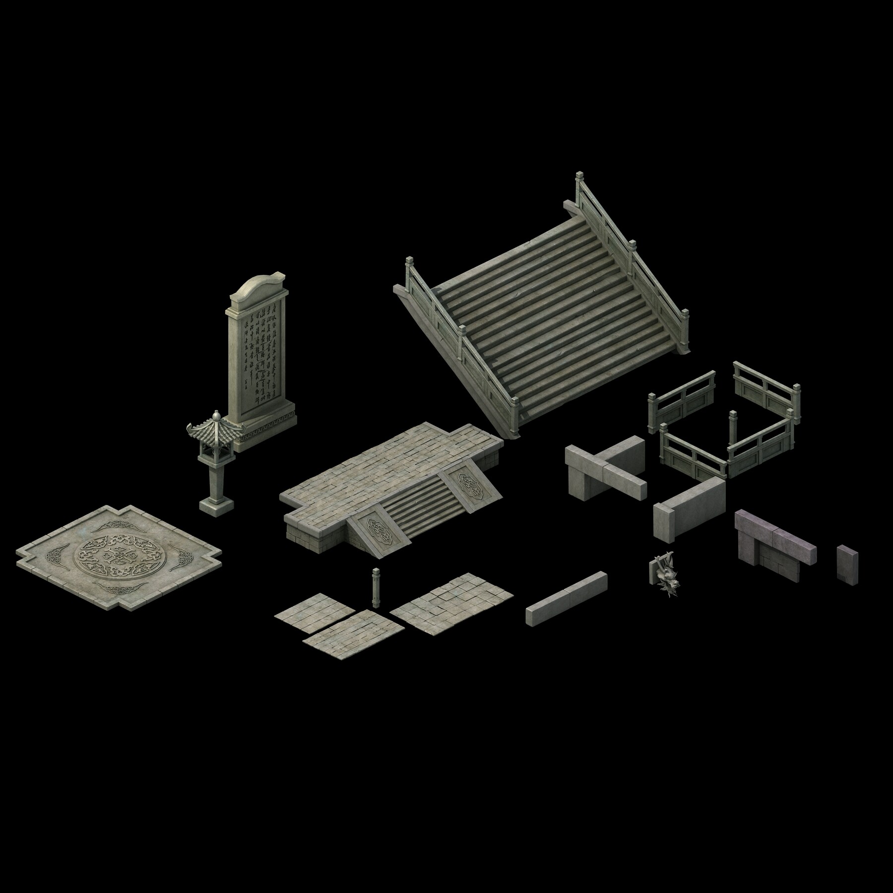 ArtStation - Building Components - Main City Flooring | Game Assets