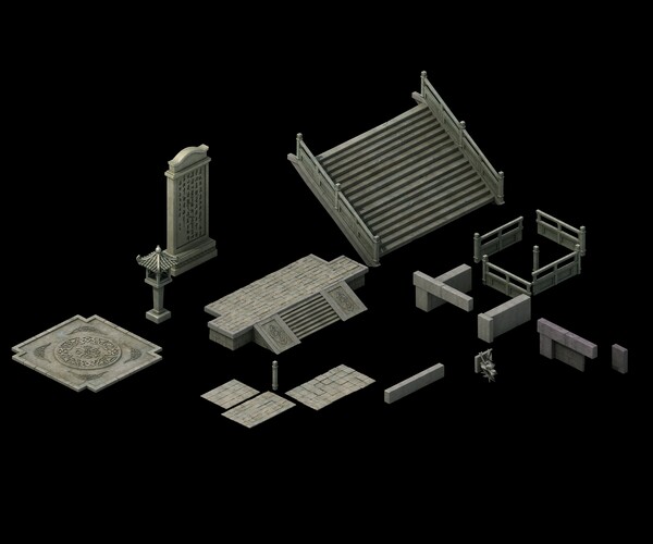 ArtStation - Building Components - Main City Flooring | Game Assets