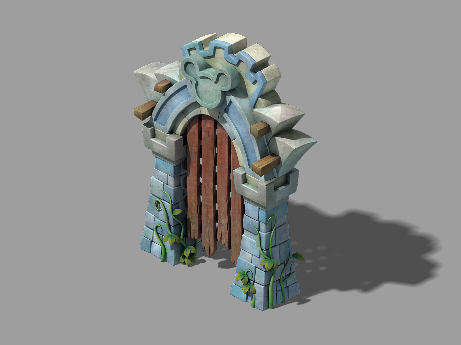 ArtStation - Cartoon - City - City Gate 03 | Game Assets
