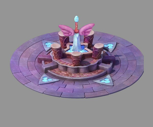 ArtStation - Cartoon - City Center Landmark 01 | Game Assets