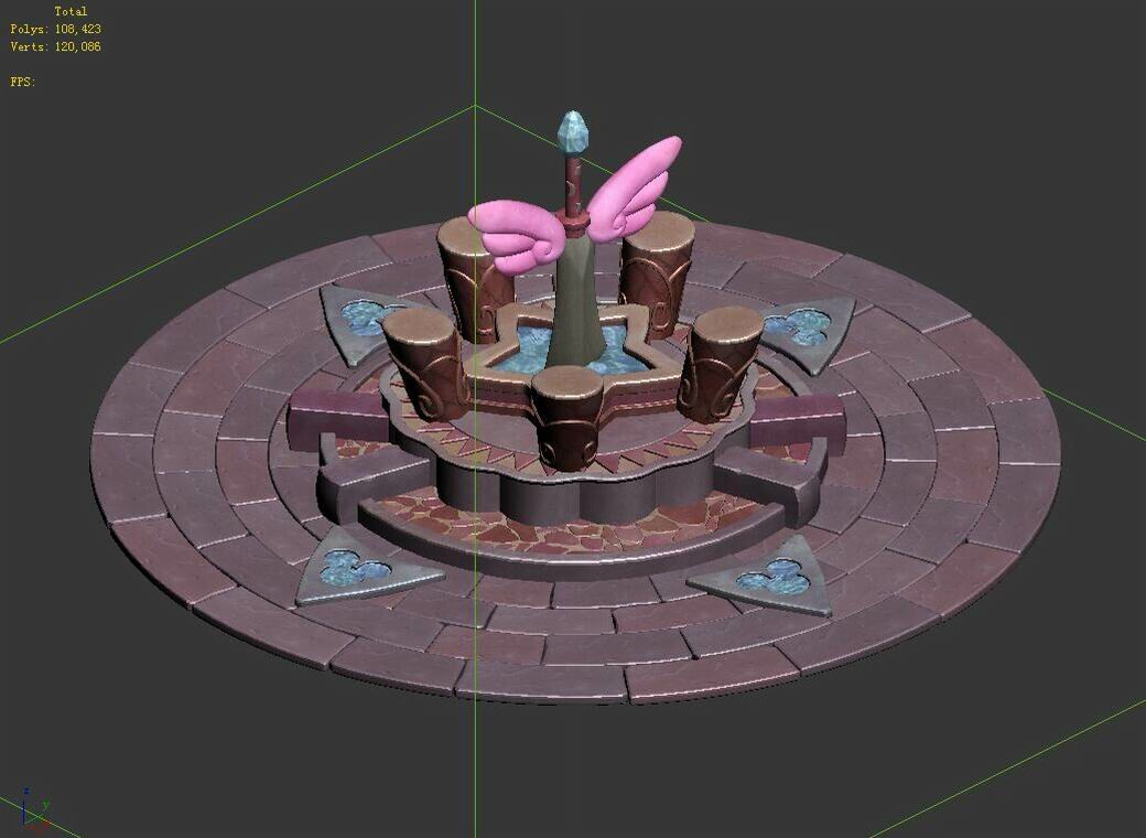 ArtStation - Cartoon - City Center Landmark 01 | Game Assets