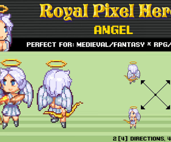 ArtStation - Pixel Art Chibi: Angel / Royal Pixel / Isometric | Game Assets