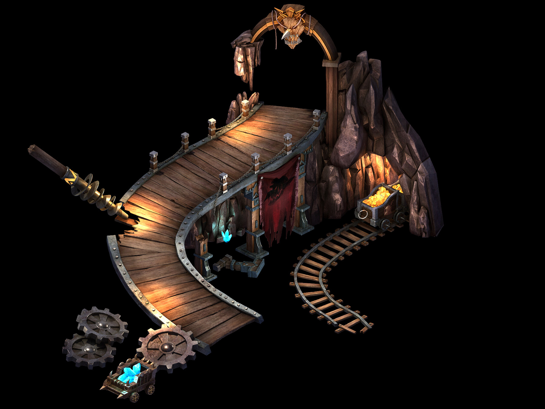 ArtStation - Mine BOSS - Entrance | Game Assets