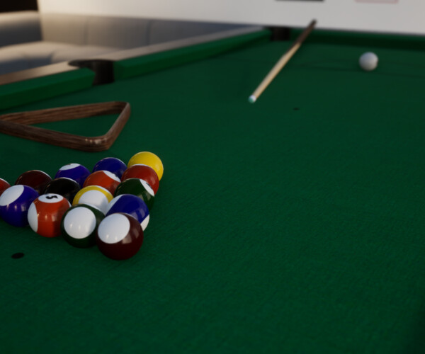 ArtStation - Billiard Table Pool table PBR texture 3D model | Game Assets