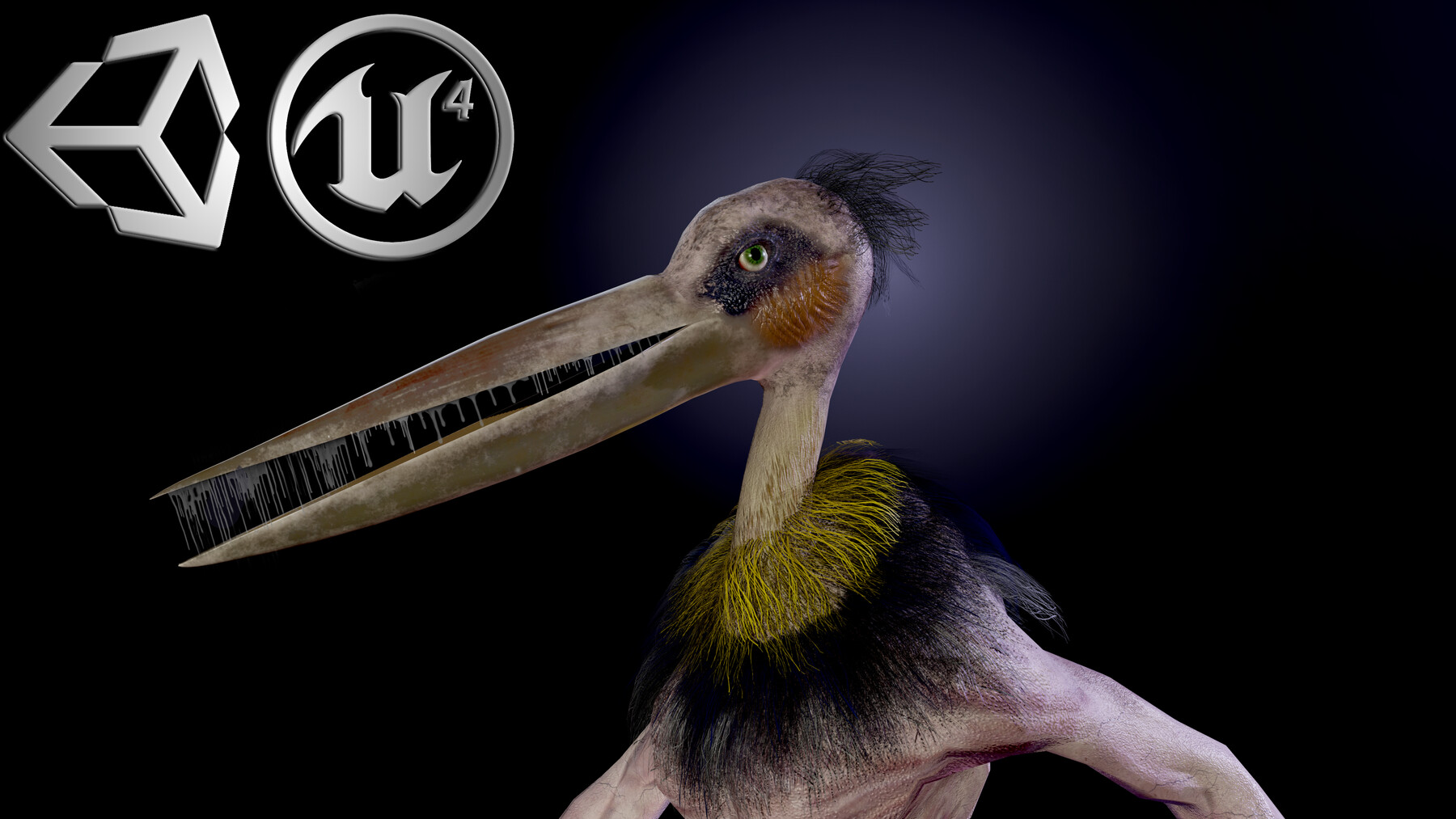 ArtStation - Bird mutant Low-poly | Game Assets