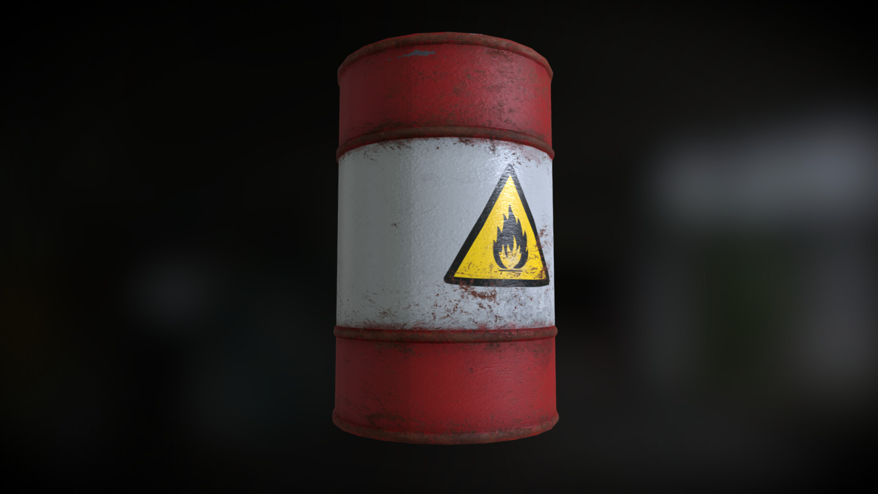 ArtStation - Explosive Red Oil Barrel - 4K PBR | Game Assets