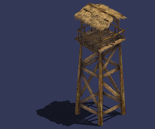 ArtStation - Wooden Building - Watchtower 03 | Game Assets