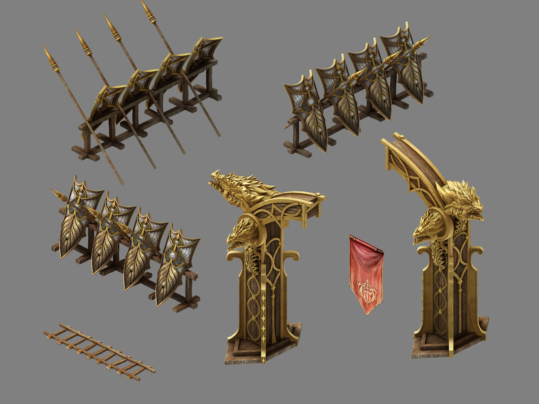 ArtStation - Nagisen Grassland - Goblin Barracks Gate 01 | Game Assets