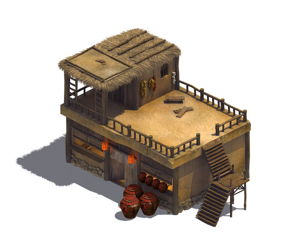 ArtStation - Desert House - House 06 | Game Assets