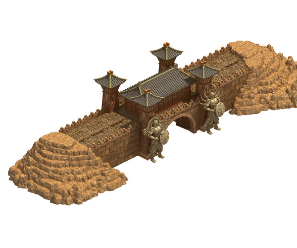 ArtStation - Mountain - City - Gate 03 | Game Assets