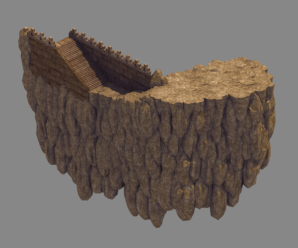 ArtStation - Mountain Building - City Wall 63 | Game Assets