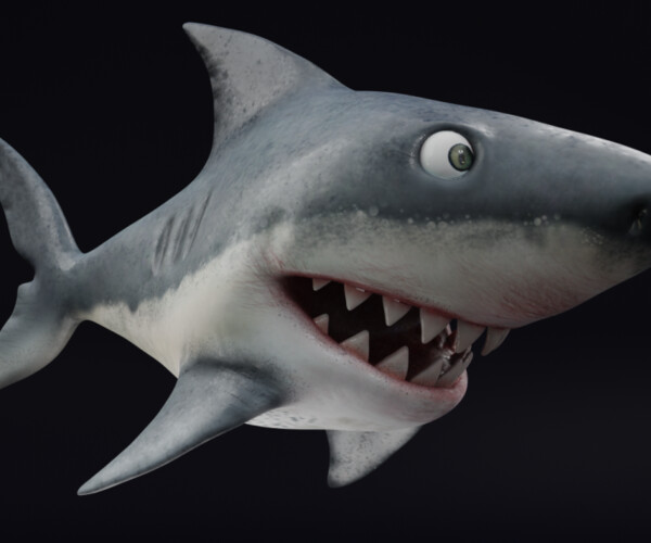 ArtStation - 3d Stylized Cute Shark - Rigged | Resources
