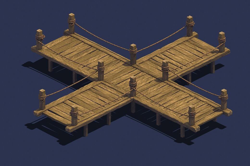 ArtStation - X Cross - Wooden Bridge 03 | Game Assets